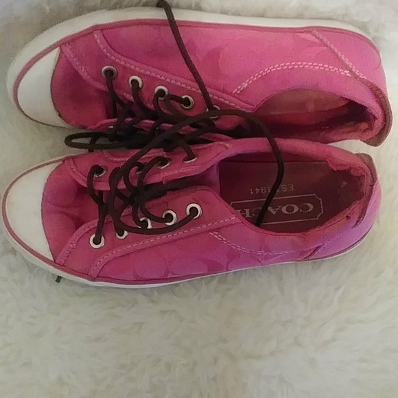 Coach | Shoes | Coach Pink Sneakers | Poshmark